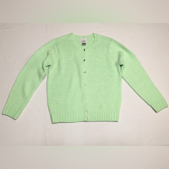 Leon Levin | Sweaters | Vintage Leon Levin Spearmint Cardigan Sweater ...